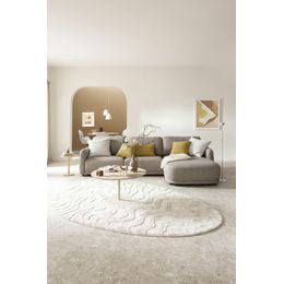 Sch&ouml;ner Wohnen Kollektion Ecksofa "Wonder, Organische Eck-Lounge f&uuml;r dein Zuhause", taupe, B:318cm H:86cm T:188cm, 100% Polyester, SCH&Ouml;NER WOHNEN-KOLLEKTION, Sofas, Ecksofa, Sanfte Kurven, Kammerkissen-Komfort & maximale Entspannung