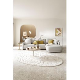 Sch&ouml;ner Wohnen Kollektion Ecksofa "Wonder, Organische Eck-Lounge f&uuml;r dein Zuhause", nature, B:318cm H:86cm T:188cm, 100% Polyester, SCH&Ouml;NER WOHNEN-KOLLEKTION, Sofas, Ecksofa, Sanfte Kurven, Kammerkissen-Komfort & maximale Entspannung
