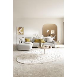Sch&ouml;ner Wohnen Kollektion Ecksofa "Wonder, Organische Eck-Lounge f&uuml;r dein Zuhause", nature, B:318cm H:86cm T:188cm, 100% Polyester, SCH&Ouml;NER WOHNEN-KOLLEKTION, Sofas, Ecksofa, Sanfte Kurven, Kammerkissen-Komfort & maximale Entspannung