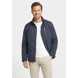 Outdoorjacke NEW CANADIAN, Gr. 25, blau, 100% Baumwolle, unifarben, normal, hoch geschlossener Ausschnitt, Jacken Outdoorjacke, mit wasserabweisender Beschichtung