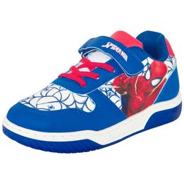 Sneaker Disney "SPIDERMAN", M&auml;dchen, Gr. 28, blau, Textil, Schuhe Sneaker, mit cooler Blinkfunktion