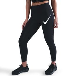 Lauftights Nike "W NK DF TEMPO HR 7/8 TGT SWHBR", Damen, Gr. L, N-Gr, schwarz, reflec, Obermaterial: 80% Polyester, 20% Elasthan, Hosen, schnell trocknendes Material, atmungsaktiv, sportlicher Stil