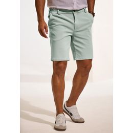 H.I.S. Shorts H.I.S "Dehnbund-Hose mit seitlichem Gummizug, auch in gro&szlig;en Gr&ouml;&szlig;en", Herren, Gr. 34, N-Gr, salbei, Jersey, Obermaterial: 73% Baumwolle, 17% Polyamid, 10% Elasthan, comfort fit kurz, Hosen Shorts, Komfortbund - besonders bequem