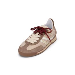 Marc O'Polo Sneaker MARC O'POLO "mit unterschiedlichen Schn&uuml;rsenkeln", Damen, Gr. 36, light taupe, Obermaterial: 90% Leder, 10% Polyester, unifarben, Schuhe Sneaker