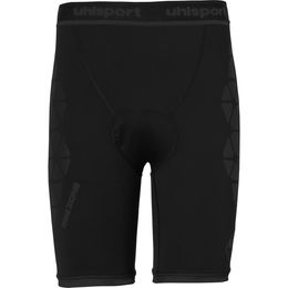 Funktionsunterhose Uhlsport "Short Tights Bionikframe Unpadded Short Black Edition", Herren, Gr. L, 1 Stk., schwarz, Obermaterial: 91% Polyester PES. 9% Elasthan EL., Unterhosen Funktionsunterhose