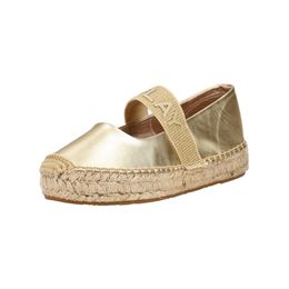 Espadrille Replay "Replay Halbschuhe Lederimitat", Damen, Gr. 39, platin, Lederimitat, Schuhe Espadrille