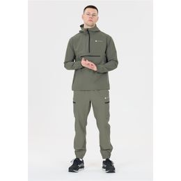 Trainingsjacke Virtus "Jayson", Herren, Gr. S, gr&uuml;n (dunkelgrau), 88% Polyamid, 12% Elasthan, unifarben, normal, hoch geschlossener Ausschnitt, Jacken Trainingsjacke, Im Anorak-Design mit Stretchfunktion