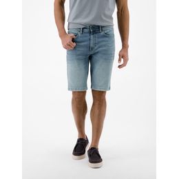 Shorts Lerros "Denim Bermuda aus flexiblem Baumwollmischgewebe", Herren, Gr. 32, light blau used wash, 99% Baumwolle, 1% Elasthan, Hosen Shorts