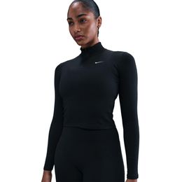 Tanktop Nike "W NK ONE DF QZ FTTD MDLYR", Damen, Gr. L, schwarz, wei&szlig;, Obermaterial: 80% Polyester, 20% Elasthan, Tops Tanktop, sportlicher Stil, f&uuml;r Training und aktive Tage, leichtes Tragegef&uuml;hl