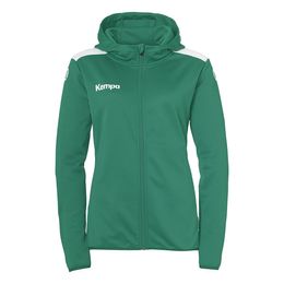 Trainingsjacke Kempa "Kapuzenjacke Emotion 27 Women", Herren, Gr. L, blau (lagune, wei&szlig;), Obermaterial: 100% Polyester Pol. recyc.., Jacken Trainingsjacke