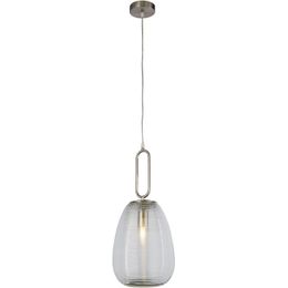Searchlight Pendelleuchte "Elixir-Pendelleuchte - Nickel und geripptes Glas", satin nickelfarben, klar, H: 54cm, 1 Stk., Leuchten, Pendelleuchte