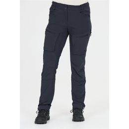 Softshellhose WHISTLER "Kodiak", Damen, Gr. 36, EURO-Gr&ouml;&szlig;en, dunkelblau, blau, 94% Nylon, 6% Elasthan, mehrfarbig, lang, Hosen Softshellhose, mit praktischen Taschen