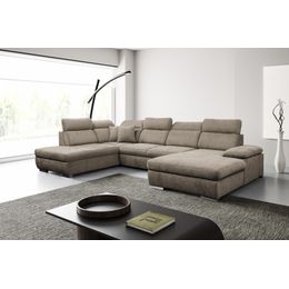 Wohnlandschaft WERK2 "Cordoba inkl. Bett, Bettkasten & Kopfteilfunktion, Breite 359 cm", natur, B:359cm H:86cm T:232cm, Sofas, Wohnlandschaft