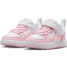 Sneaker Nike Sportswear "COURT BOROUGH LOW RECRAFT (TD)", M&auml;dchen, Gr. 21, pink (wei&szlig;, pink), Synthetik, Textil, Schuhe Sneaker, Design auf den Spuren des Air Force 1, f&uuml;r Kinder