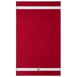 Badetuch Lacoste "LCASUAL", rouge, B:90cm L:150cm, Frottier, Obermaterial: 100% Baumwolle, Handt&uuml;cher, Badetuch, mit Label-Applikationen und Bord&uuml;re