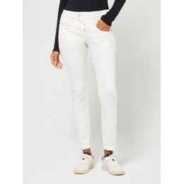 Slim-fit-Jeans Gang "94MARGE", Damen, Gr. 29, N-Gr, sanftes wei&szlig;, Denim/Jeans, Obermaterial: 81% Baumwolle, 17% Polyester, 2% Elasthan, unifarben, slim fit lang, Jeans Slim-fit-Jeans, mit besonderem 4-Knopf-Verschluss, Topseller