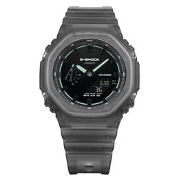 Chronograph Casio G-SHOCK, grau, gr&uuml;n, Armbanduhren, Damen, Chronograph, Quarzuhr, Armbanduhr, Herrenuhr, analog, digital