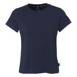 T-Shirt Kempa "Shirt STMNT Women", Damen, Gr. L, blau (marine), Obermaterial: 60% Baumwolle CO(Bio). 40% Polyester Pol. recyc.., Shirts T-Shirt