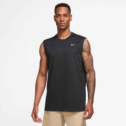 Tanktop Nike "Dri-FIT Legend Men's Sleeveless Fitness T-Shirt", Herren, Gr. L, schwarz, Obermaterial: 100% Polyester, Tops Tanktop, lockere Passform, aus weichem Material