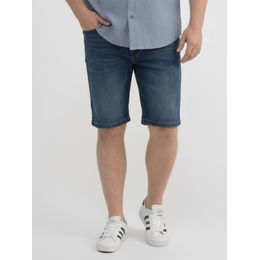 Bermudas Lerros "Denim Bermuda aus flexiblem Baumwollmix, gro&szlig;e Gr&ouml;&szlig;en", Herren, Gr. 42, classic navy, 99% Baumwolle, 1% Elasthan, Hosen Bermudas