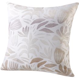 Dekokissen WIRTH "Kairo" Gr. 1, beige (natur, gemustert), B:40cm L:40cm, Obermaterial: 85% Polyester, 15% Baumwolle, Dekokissen_Sitzkissen_Kissenh&uuml;llen, Made in Germany