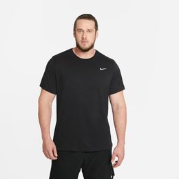 T-Shirt Nike "Nike Dri-FIT Men's Fitness T-Shirt", Herren, Gr. M, schwarz, Obermaterial: 60% Baumwolle, 40% Polyester, Rundhals, Shirts T-Shirt, Kurzarm, Rundhalsausschnitt