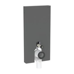 Geberit Monolith Stand-WC-Modul 131003CD5 Front schwarz, Seitenverkleidung schwarz / Aluminium geb&uuml;rstet, Stand-WC, 101cm
