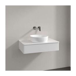 Villeroy & Boch Villeroy und Boch Antao Waschtisch-Unterschrank L08050GF mit Beleuchtung, 1 Auszug, 800 x 190 x 500 mm, Front ohne Struktur, Glossy White Lacquer / Glossy White Lacquer