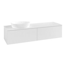 Villeroy & Boch Villeroy und Boch Antao Waschtisch-Unterschrank K37110GF 160x36x50cm, Waschbeckenplattenfarbe Lack, glossy white lacquer