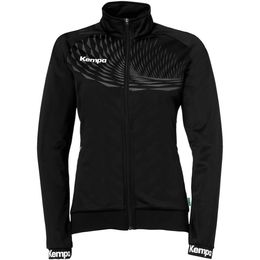 Trachtenjanker Kempa "Trainingsjacke WAVE 26 POLY JACKE WOMEN", Damen, Gr. M, schwarz (schwarz, anthra), Obermaterial: 100% Polyester Pol. recyc.., Jacken