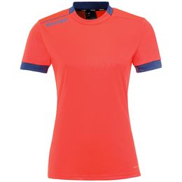 T-Shirt Kempa "Shirt PLAYER TRIKOT WOMEN", Damen, Gr. L, rot (fluo rot, ice grau), Obermaterial: 100% Polyester PES., Shirts T-Shirt