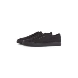 Sneaker Tommy Hilfiger "TH HI VULC LOW CORE CANVAS", Herren, Gr. 44, schwarz, Textil, Schuhe Sneaker, Freizeitschuh, Halbschuh, Schn&uuml;rer mit weich gepolstertem Schaftrand