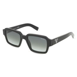 Prada PR 02ZS | Herren-Sonnenbrille | Fassung: Vollrand, Quadratisch, Acetat, Schwarz | Glasfarbe: Grau Verlaufend
