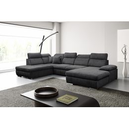Wohnlandschaft WERK2 "Cordoba inkl. Bett, Bettkasten & Kopfteilfunktion, Breite 359 cm", anthrazit, B:359cm H:86cm T:232cm, Sofas, Wohnlandschaft
