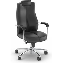 B&uuml;rostuhl 24h SONATA, mit Kopfst&uuml;tze, Kopfst&uuml;tze fest, Leder kaiserkraft