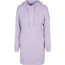 Shirtkleid Urban Classics "Urban Classics Damen Ladies Organic Oversized Terry Hoody Dress", Damen, Gr. S, US-Gr&ouml;&szlig;en, lila, 100% Baumwolle, unifarben, oversize, ohne Ausschnitt, Kleider Shirtkleid