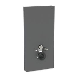 Geberit Monolith Sanit&auml;rmodul 131022CD5 Front schwarz, Seitenverkleidung schwarz / Aluminium geb&uuml;rstet, Bauh&ouml;he 101cm