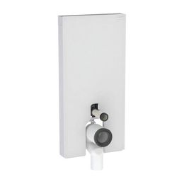 Geberit Monolith Plus Stand-WC-Modul 131203TD7 Front wei&szlig;, Seitenverkleidung Aluminium geb&uuml;rstet, Bauh&ouml;he 101cm
