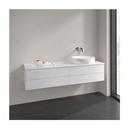 Villeroy & Boch Villeroy und Boch Antao Waschtisch-Unterschrank K27150GF 160x36x50cm, Hahnloch, Waschbeckenplattenfarbe Lack, glossy white lacquer