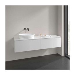 Villeroy & Boch Villeroy und Boch Antao Waschtisch-Unterschrank K37050GF 160x36x50cm, Hahnlochbohrung, Waschbeckenplattenfarbe Lack, glossy white lacquer
