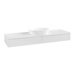 Villeroy & Boch Villeroy und Boch Antao Waschtisch-Unterschrank K14010GF 160x19x50cm, Waschbeckenplattenfarbe Lack, glossy white lacquer