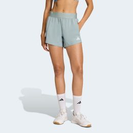 Shorts adidas Performance "PACER WORKOUT FLEX GEWEBTE", Damen, Gr. L, N-Gr, wonder sage, innenbeinl&auml;nge ca. 10 cm, Obermaterial: 100% Polyester, Hosen Shorts