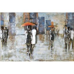 Metallbild GILDE GALLERY "Kunstobjekt Rainy Day", bunt (farbe bild(er): bunt), B:120cm H:80cm T:5cm, Metall, Bilder