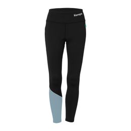 Thermounterhose Kempa "Tights TIGHTS", Herren, Gr. XL, 1 Stk., schwarz (schwarz, aqua), Obermaterial: 89% Polyester Pol. recyc.. 11% Elasthan EL., Unterhosen Thermounterhose