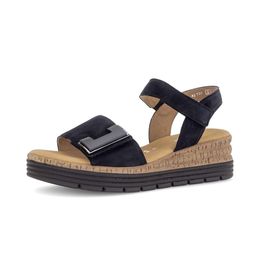 Plateausandaletten Gabor "Plateau Sandale", Damen, Gr. 35, blau, Schuhe