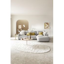 Sch&ouml;ner Wohnen Kollektion Ecksofa "Wonder, Organische Eck-Lounge f&uuml;r dein Zuhause", light, grau, B:318cm H:86cm T:188cm, 100% Polyester, SCH&Ouml;NER WOHNEN-KOLLEKTION, Sofas, Ecksofa, Sanfte Kurven, Kammerkissen-Komfort & maximale Entspannung