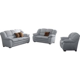 Polstergarnitur COTTA "Casino, Sofa Set, 3-2-1 Sitzer, Wohnzimmer Garnitur", smoke, H:88cm T:92cm, FSC-zertifizierter Holzwerkstoff, Sitzm&ouml;bel-Sets, Sessel, 2-Sitzer, 2,5-Sitzer, hohe R&uuml;ckenlehne