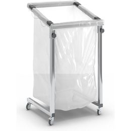 eurokraft pro Gro&szlig;volumen Wertstoffsammler, f&uuml;r Volumen 2500 l, fahrbar, aus Vierkantrohr