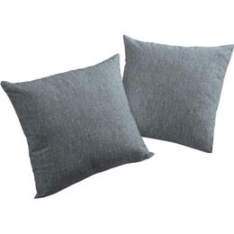 Dekokissen WIRTH "Torbole" Gr. 1, blau (dunkelblau, meliert), B:40cm L:40cm, Obermaterial: 90% Polyester, 10% Baumwolle, Dekokissen_Sitzkissen_Kissenh&uuml;llen