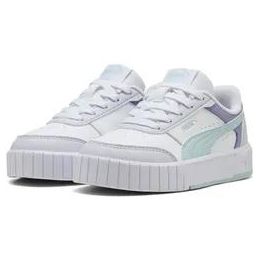 Sneaker Puma "Carina Mia Sneakers M&auml;dchen", Damen, Gr. 30, wei&szlig; fresh water lavender pop blau lila, Obermaterial: Textil, Synthetik. Futter: Textil. Innensohle: Textil. Laufsohle: Gummi, Schuhe Sneaker
